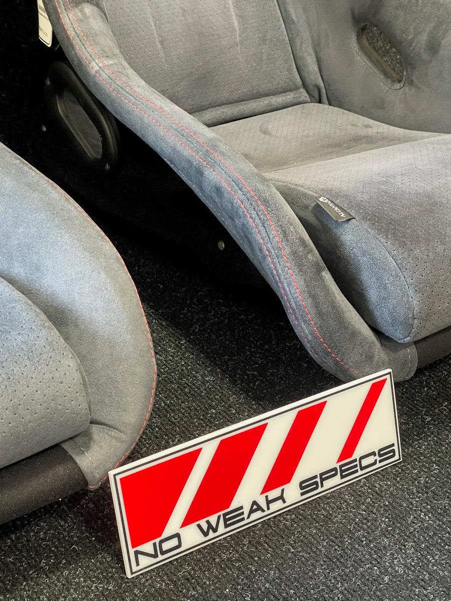 PAIR - Recaro RS-G Alcantara + Red Stitch – No Weak Specs